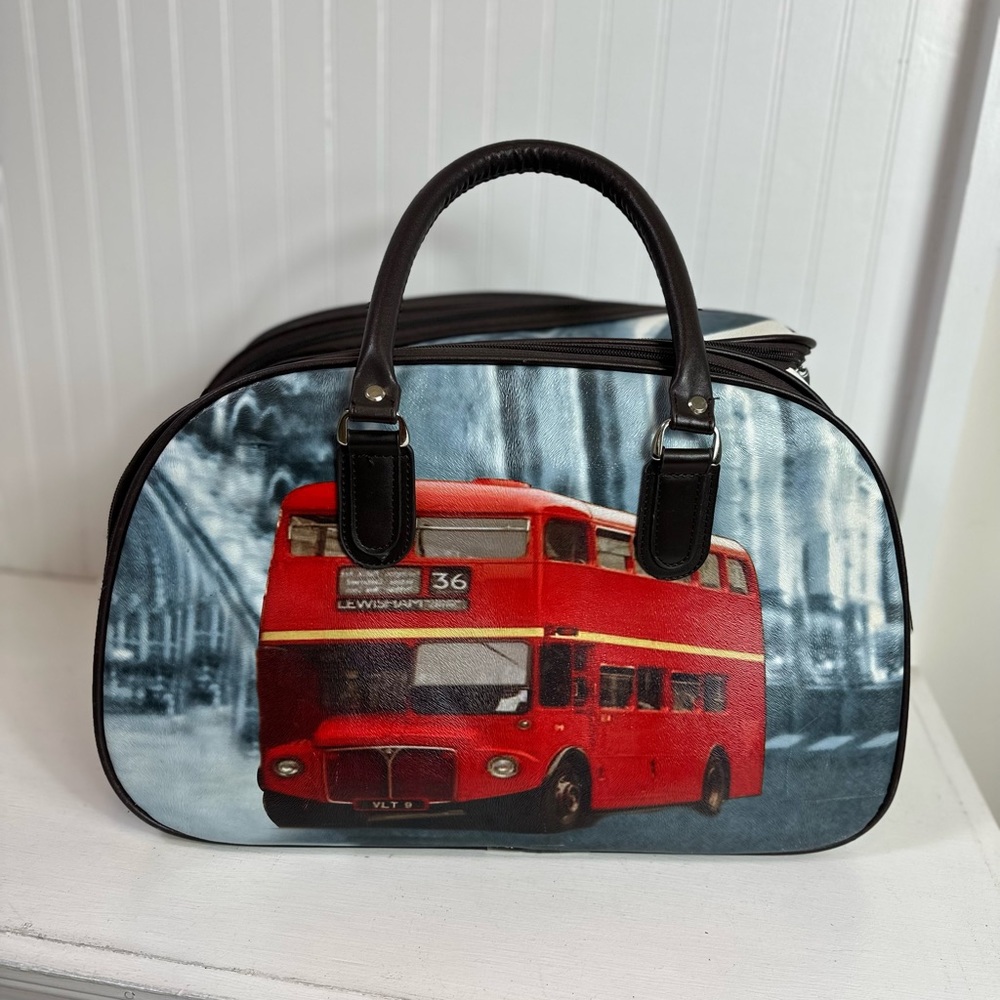 Red Bus Travel Bag With Handles - Gem
